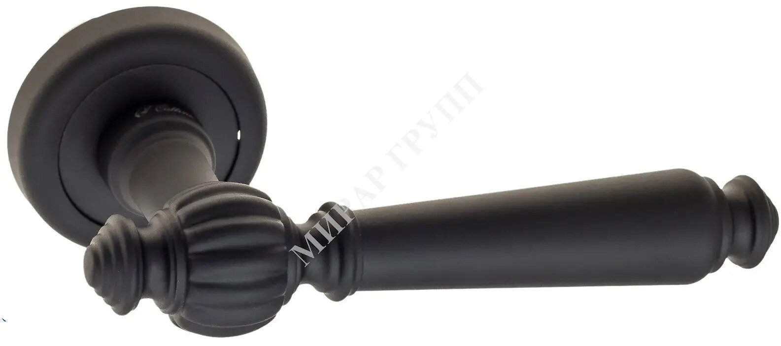 Дверная ручка Fratelli "MARANI" D1 на круглой розетке черный