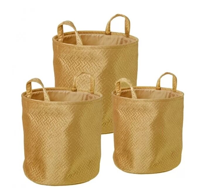 Корзина набор 3 шт BIZZOTTO AVERIL OCHRE 0219017 d300х300h; d340х340h; d380х380h