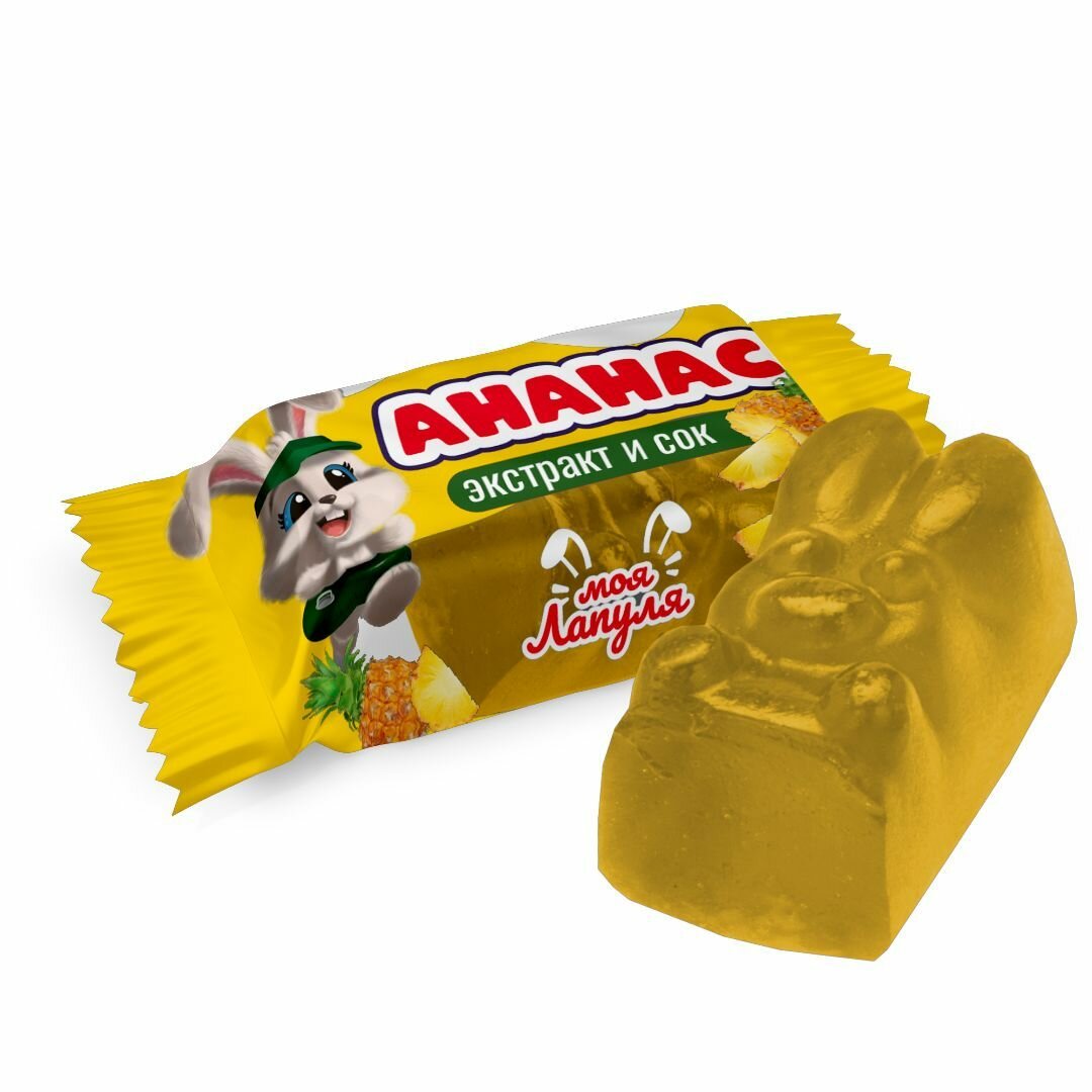 Жевательный мармелад Моя Лапуля с ананасом и ананасовым соком, 1 кг, Свит Лайф
