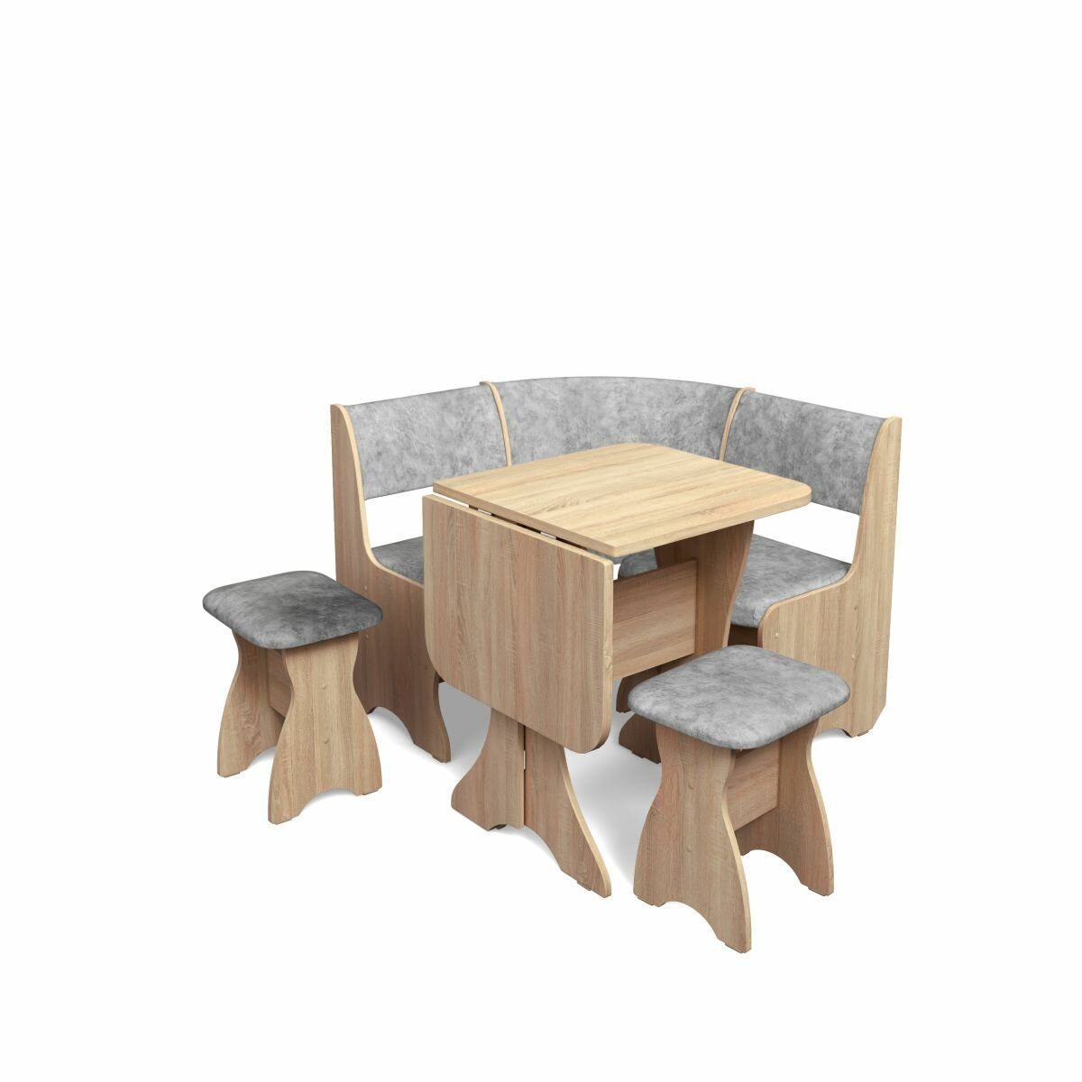 Кухонный уголок Таисия Мини Дуб Сонома/Велюр Графит