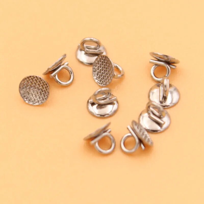 Ортодонтическая кнопка LISM металлическая 10 шт Type Q 10Pcs