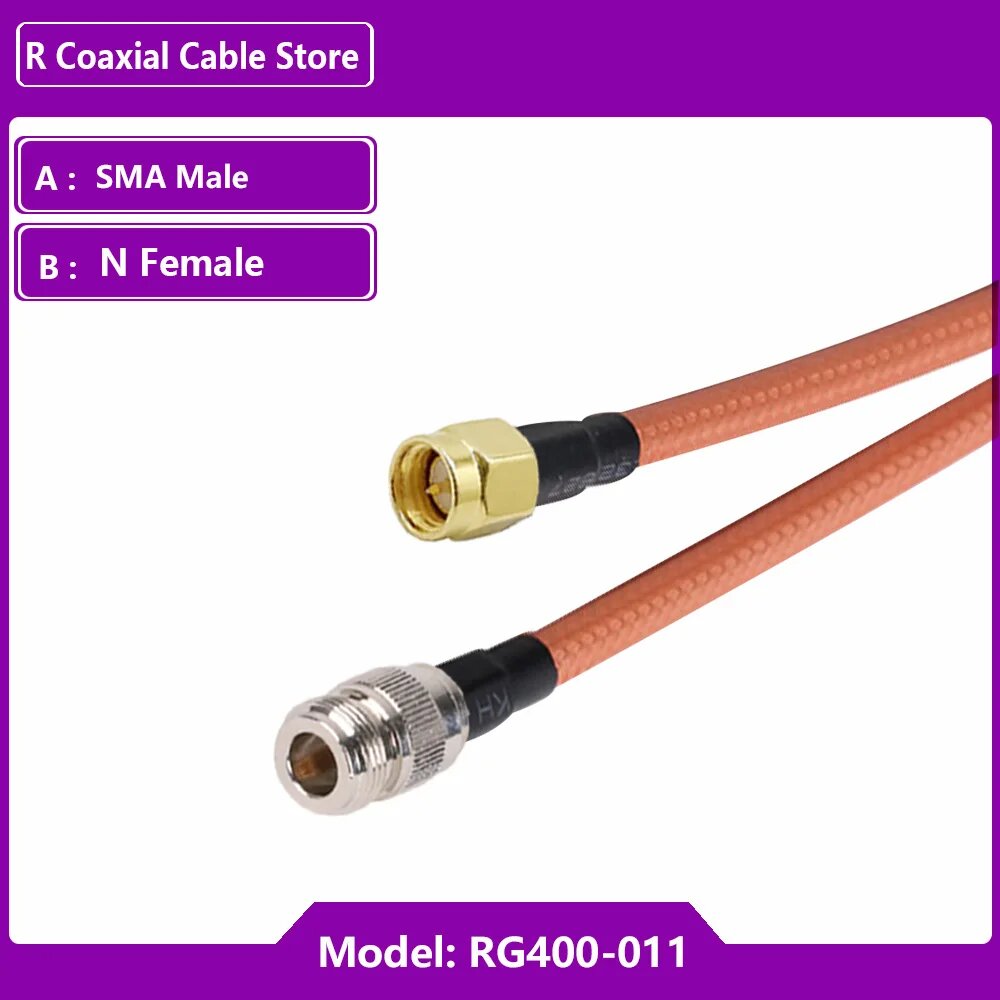 RF коаксиальный кабель RG400 SMA-N 50 Ом 15-500 см 50CM, SMA M to N F