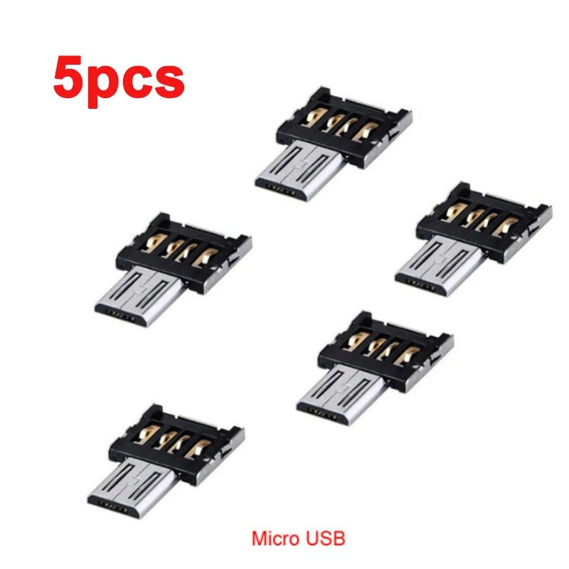 Адаптер OTG Micro USB Type C (папа)-USB 2,0 (мама) 5X Micro USB