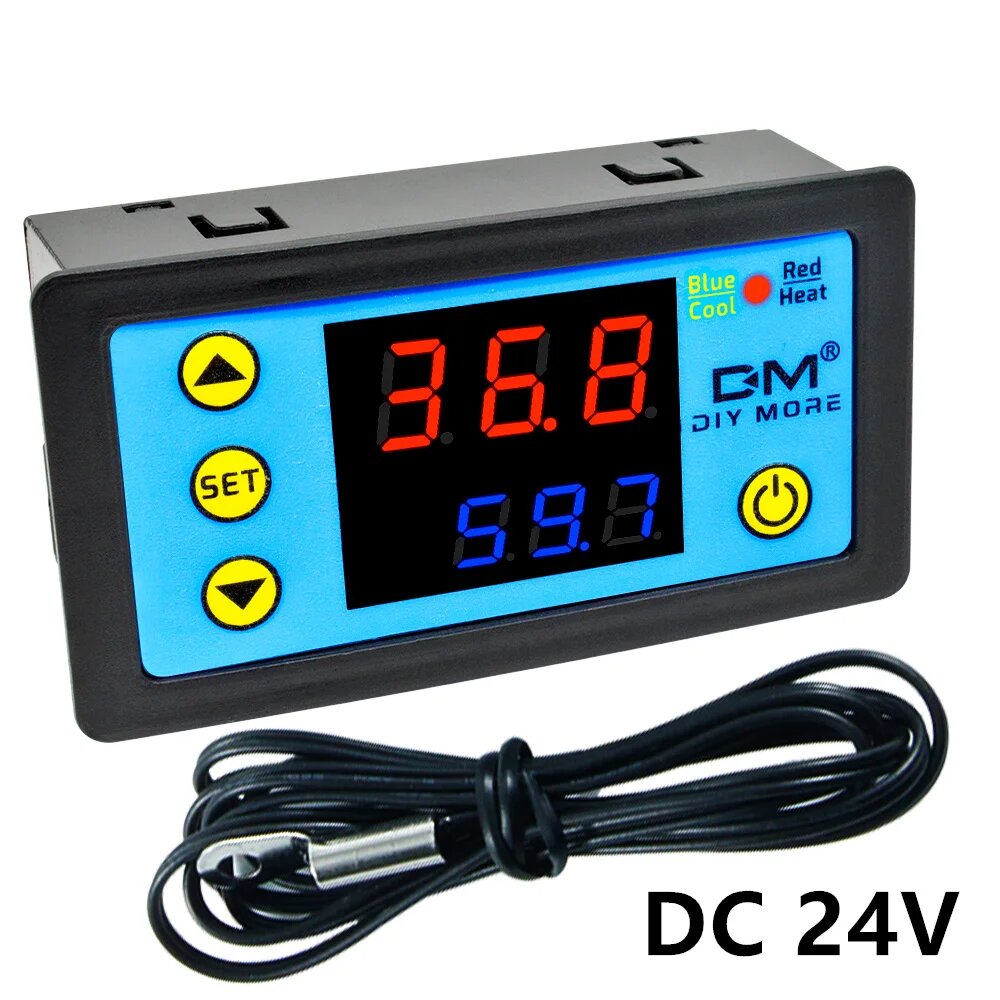 Цифровой регулятор температуры DC 24V с дисплеем