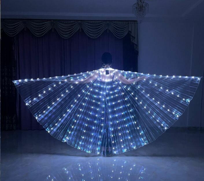 Танцевальный костюм со светодиодной подсветкой/взрослый белый свет 14 полосок 210 огней