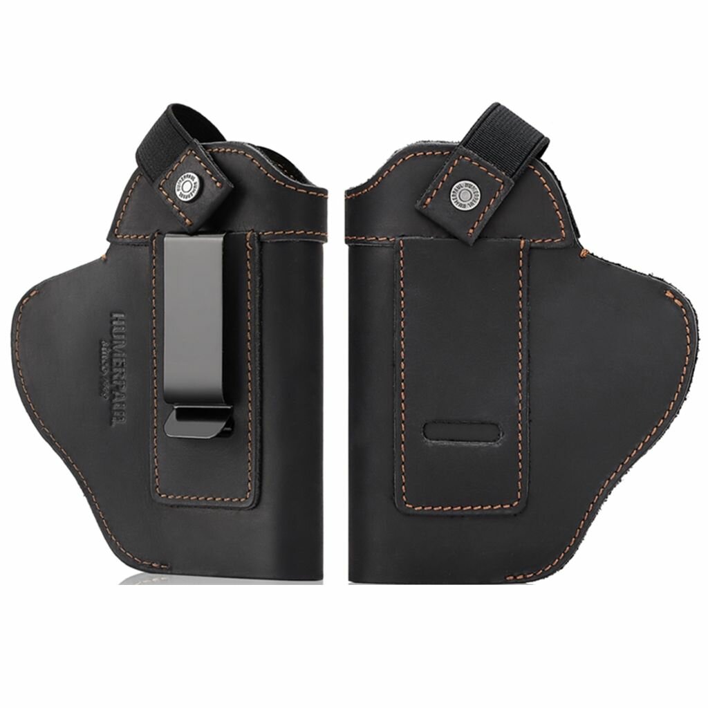 Наружная тактическая скрытая невидимая поясная кобура GLOCK Glock из воловьей кожи-Черный