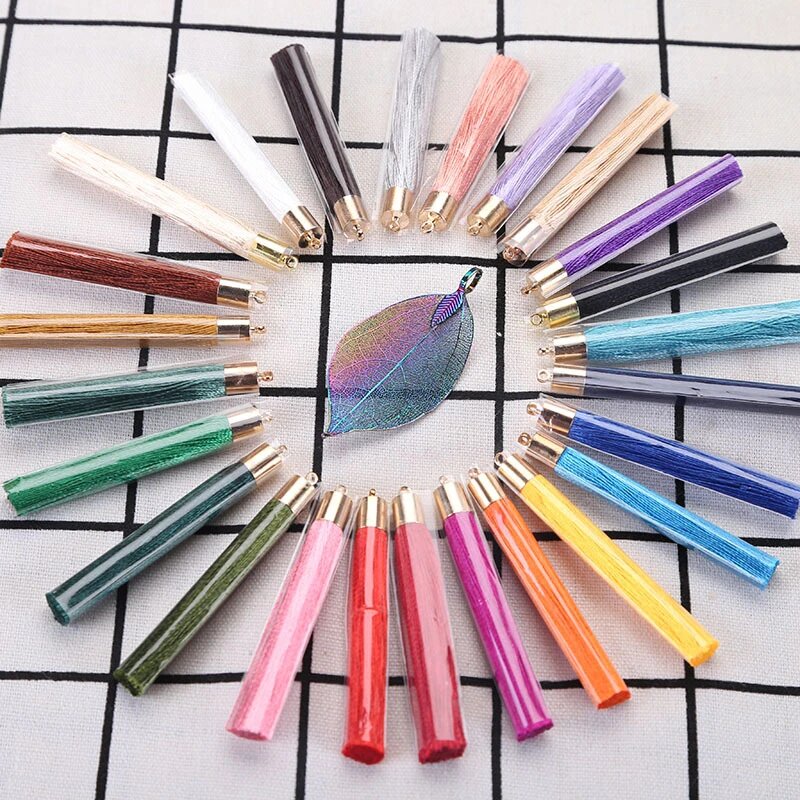 50шт Мини кепки с кисточками, Mixed colors