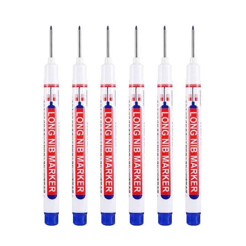 Маркеры для глубоких отверстий 6 шт, красный/черный/синий/белый/зеленый Синий