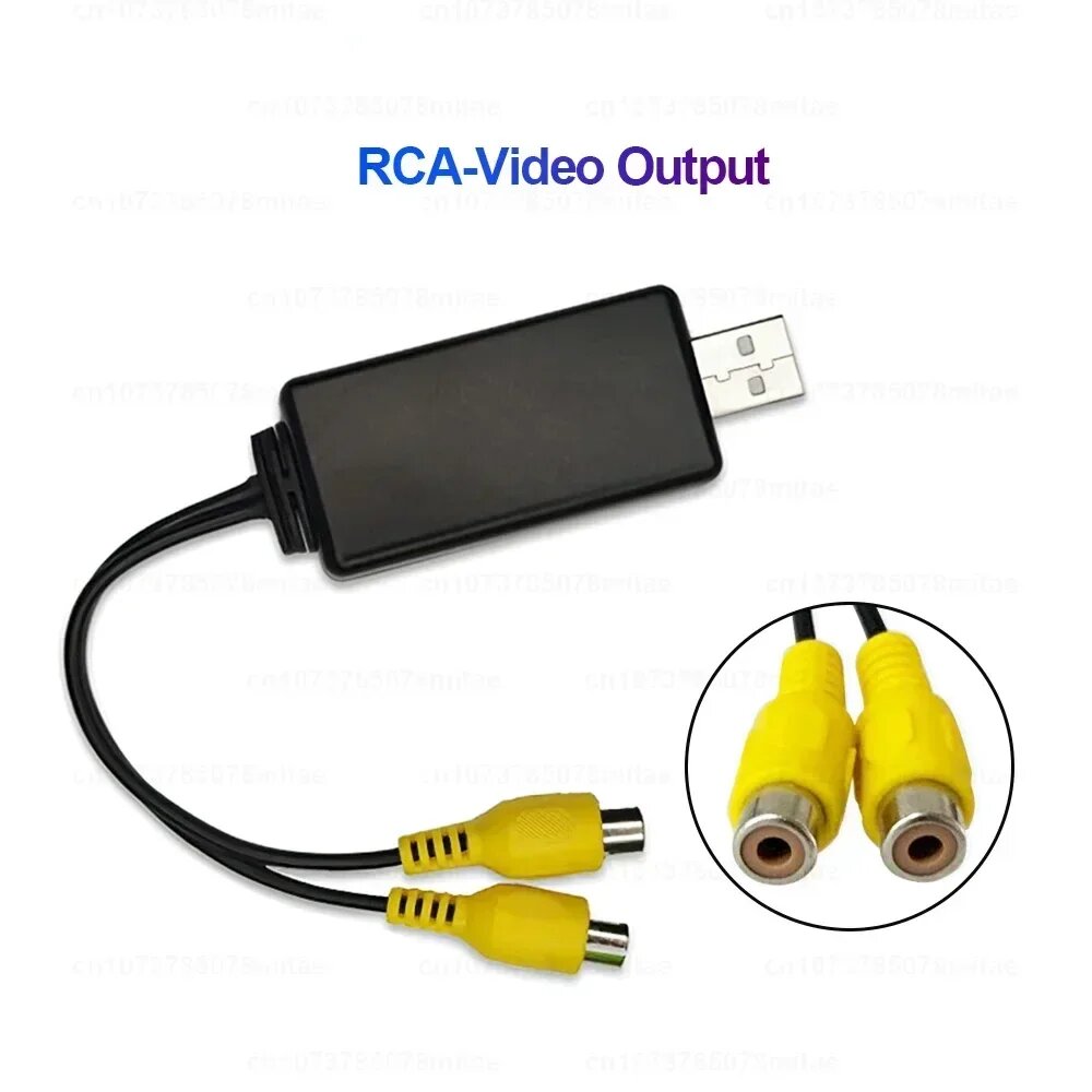 Android Usb Видеовыход RCA Линейный кабель AV HDMI OUT Для автомобильного радио Мультимедийный плеер Экран подголовника на крыше HD USB-адаптер RCA USB TO CVBS