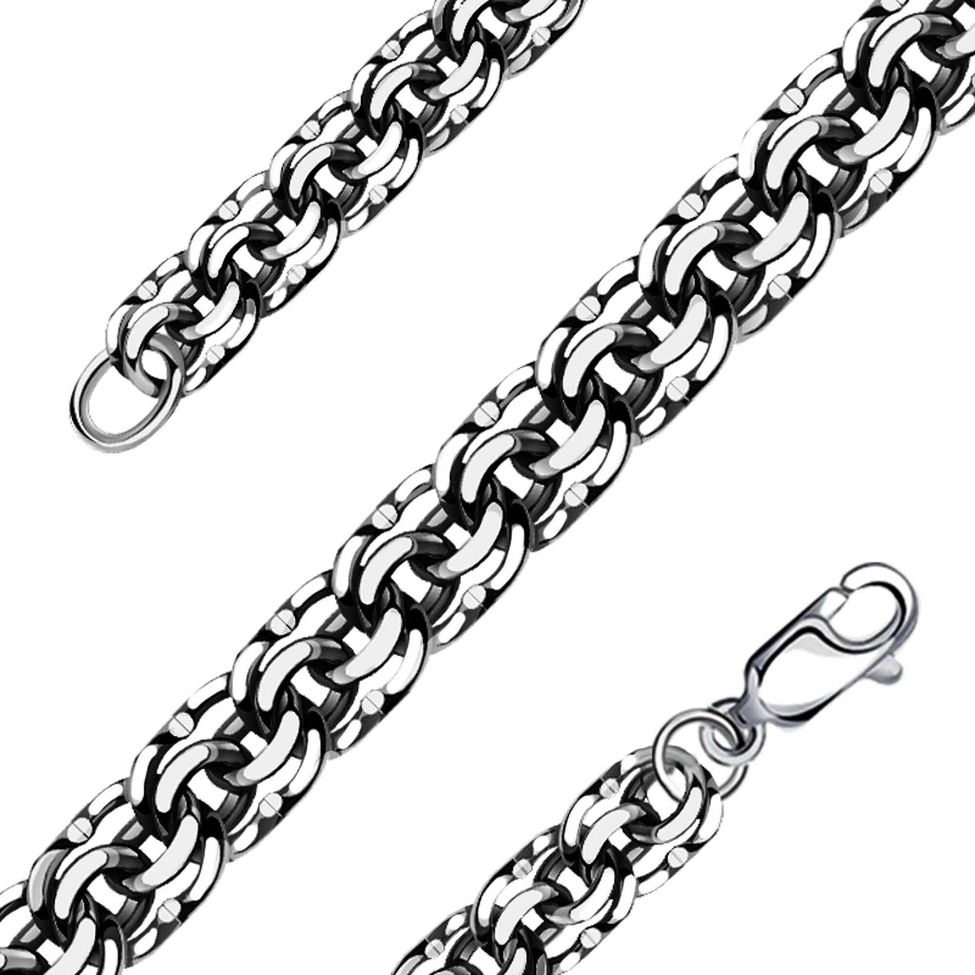 Браслет, серебро, 925 проба, чернение