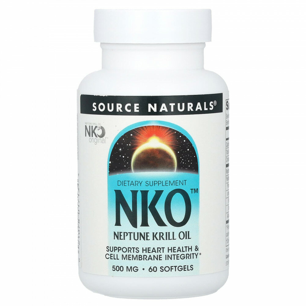 Source Naturals, NKO™, Neptune, масло криля, 500 мг, 60 капсул