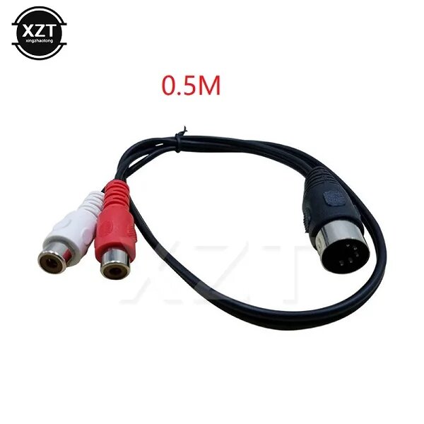 WYMECT Аудиокабель DIN 5P - 2RCA 1.5м + 0.5м