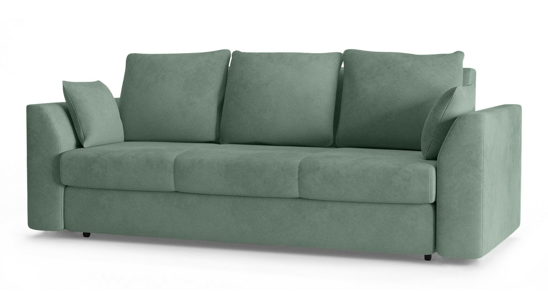 Диван Белфест Лайт Vivaldi 10 NOW 240x94x80 см, зеленый Велюр, еврокнижка Дом мебели для вас