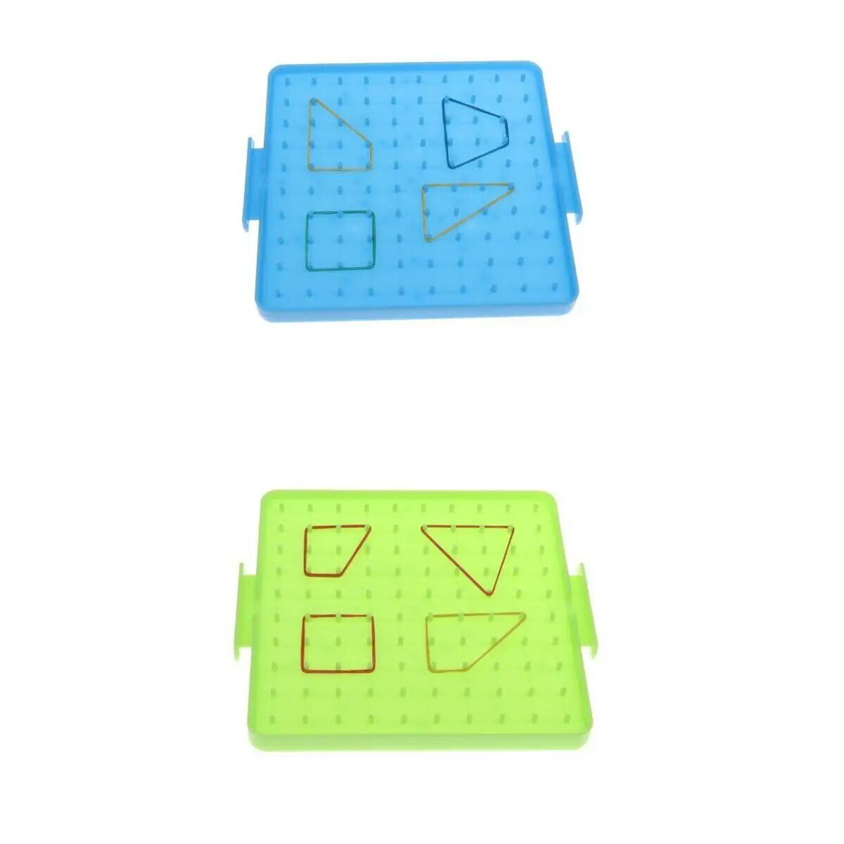 6,22-дюймовый двухсторонний набор из 2 геобордов зеленого и синего цвета для изучения геометрических фигур