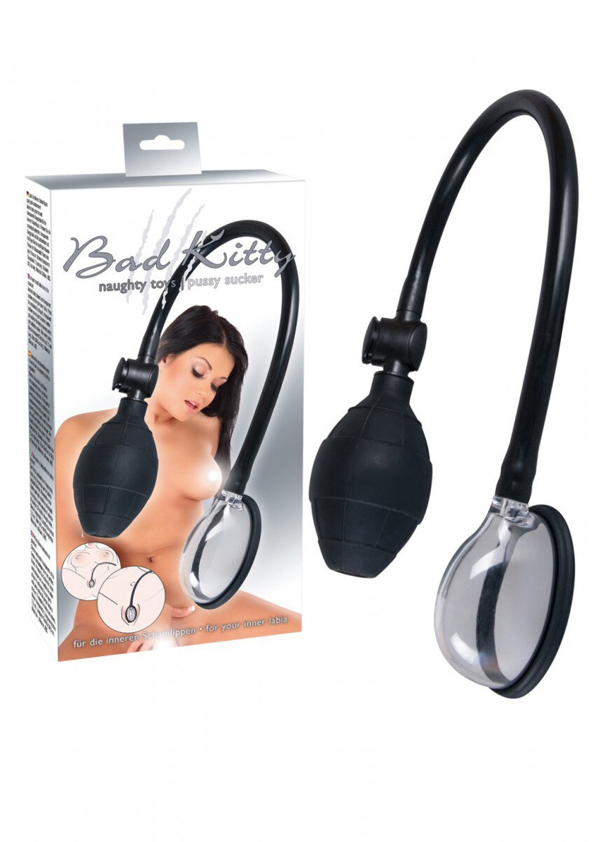 Черная помпа для малых половых губ Bad Kitty Pussy Sucker