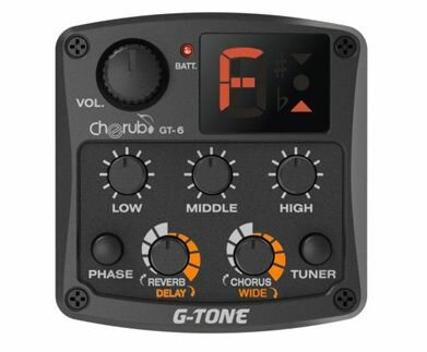 Cherub GT-6 - Гитарный эквалайзер цифровой 3-х полосный с тюнером и эффектами