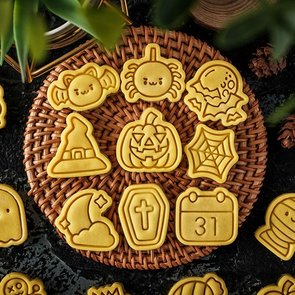 Spooky Biscuits Rutters Decorting Fondant Plom, - череп свечи — фото 1