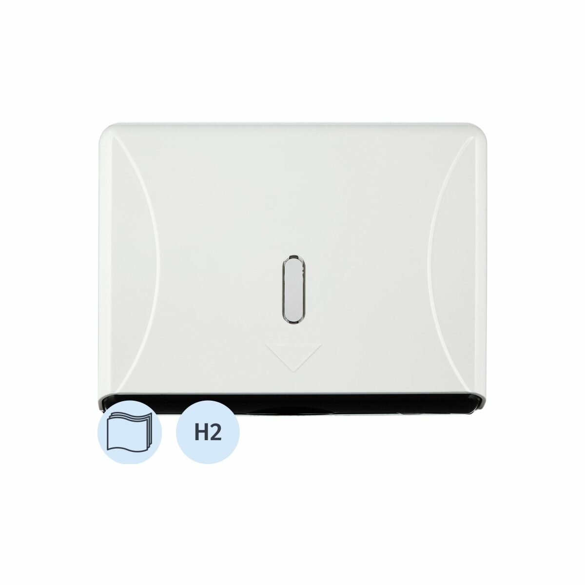 Диспенсер для полотенец листовых Topfort H2, пластик, белый (1968918), 30шт.