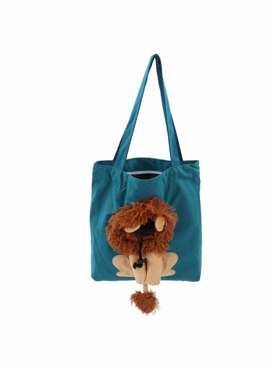 Симпатичная сумка на плечо для домашних животных в форме льва, многофункциональная портативная холщовая сумка для маленьких кошек весом до 6 фунтов, тип 3, прочная и удобная