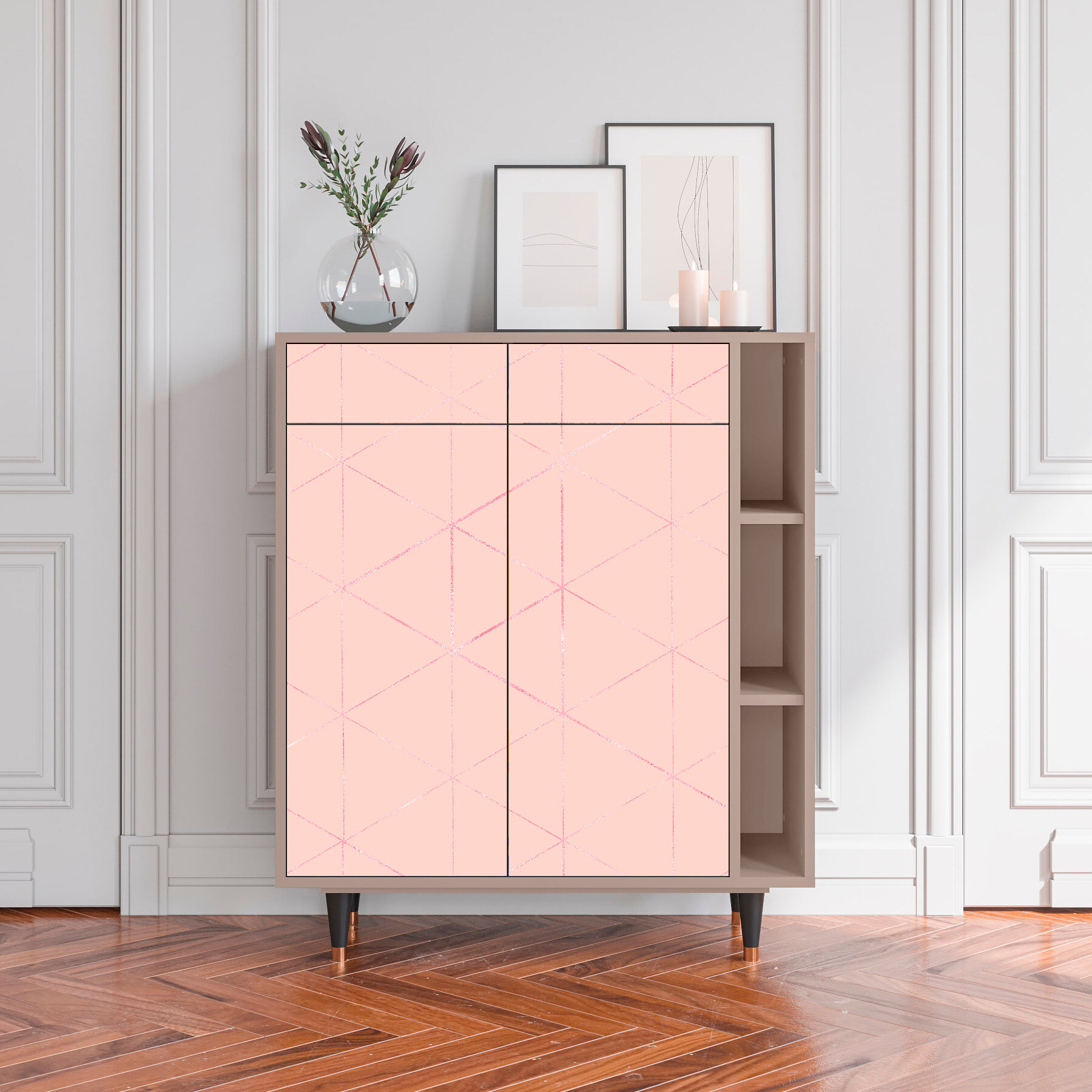 Комод - STORYZ - BS6 Rose Quartz, Размер - 94 x 110 x 41 см, Цвет корпуса - , Бежевый