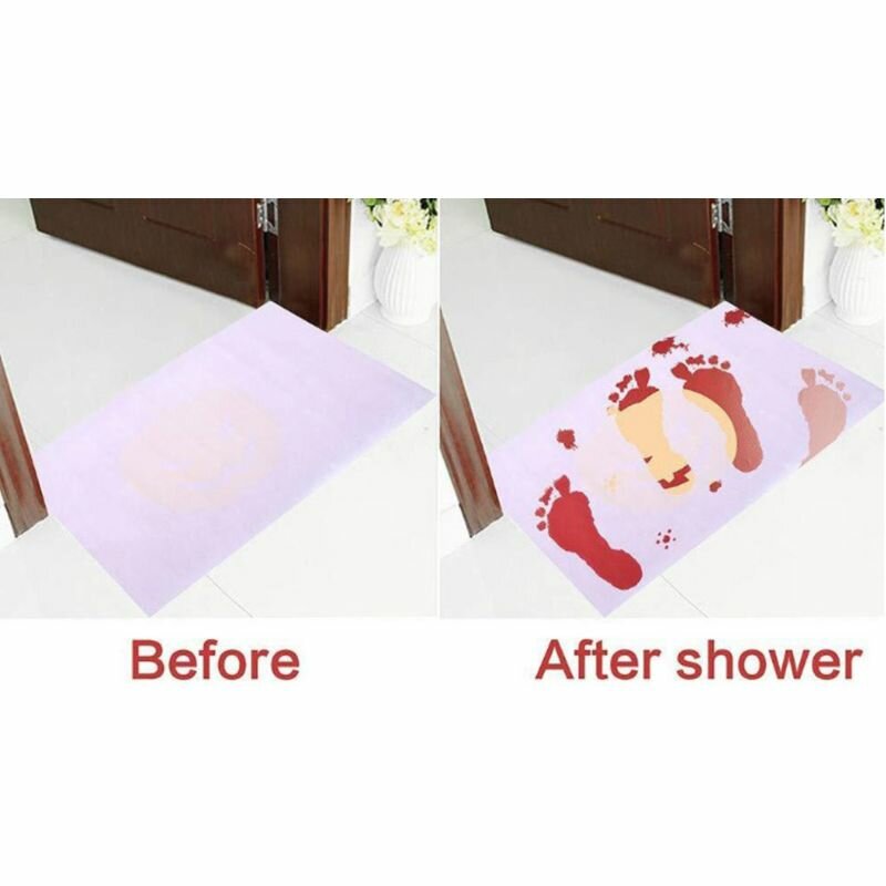 Коврик для ванной, меняющий цвет на Хэллоуин / краснеет в воде / украшение интерьера