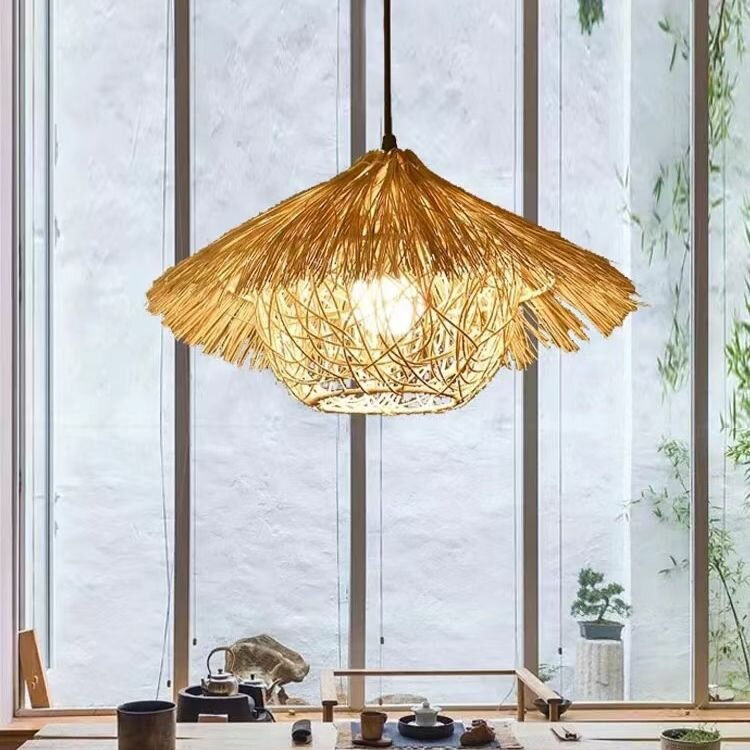 Японская старинная бамбуковая подвесная лампа в стиле ретро, креативный дизайн для бара, ресторана, чайного дома и гостевого дома