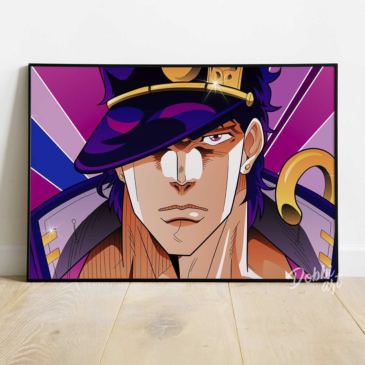Постер Джо Джо 30х40 см без рамы/ JoJo Bizarre Adventure/ Джотаро Куджо/ Аниме, манга/ Постер для интерьера/ Декор на стену/ Постер для дома, офиса/ Плакат интерьерный/ Плакат Аниме/ Подарок парню/ Подарок девушке/ Картина для интерьера