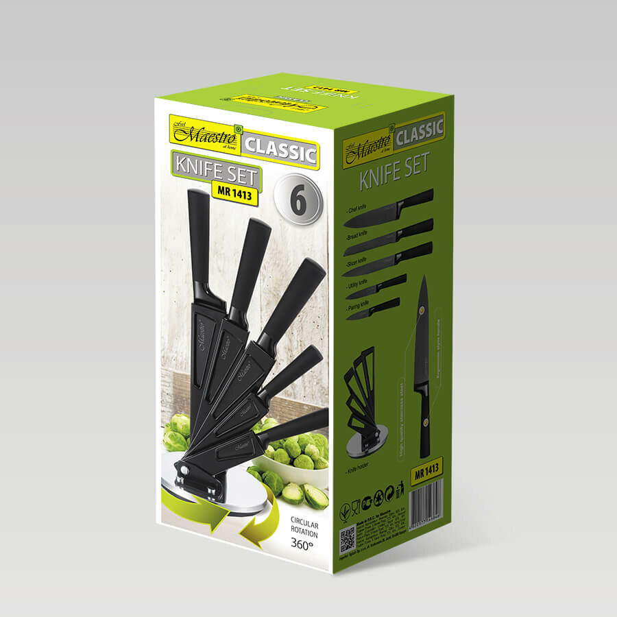 Набор ножей Maestro MR-1413, 6 предметов из нержавеющей стали