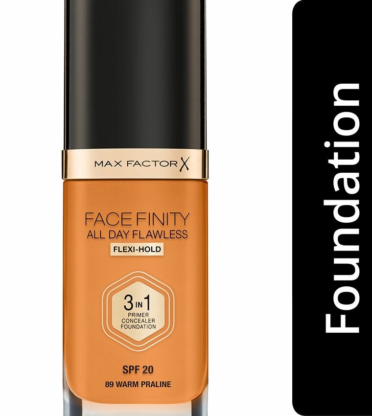MAX FACTOR Тональная основа Facefinity All Day Flawless 3 В 1, №89 Warm Praline, 30 мл