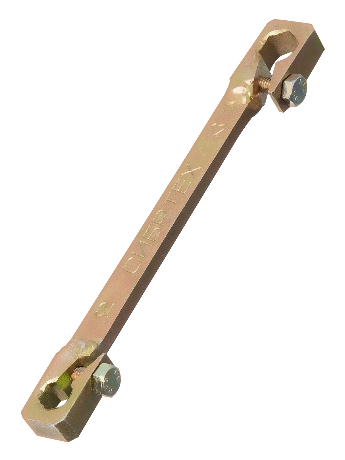 Ключ разрезной прокачной Сибртех, 10 x 12 мм, оцинкованная сталь 45, гаечный ключ, 14267