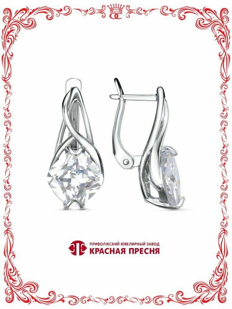 Серьги, фианит