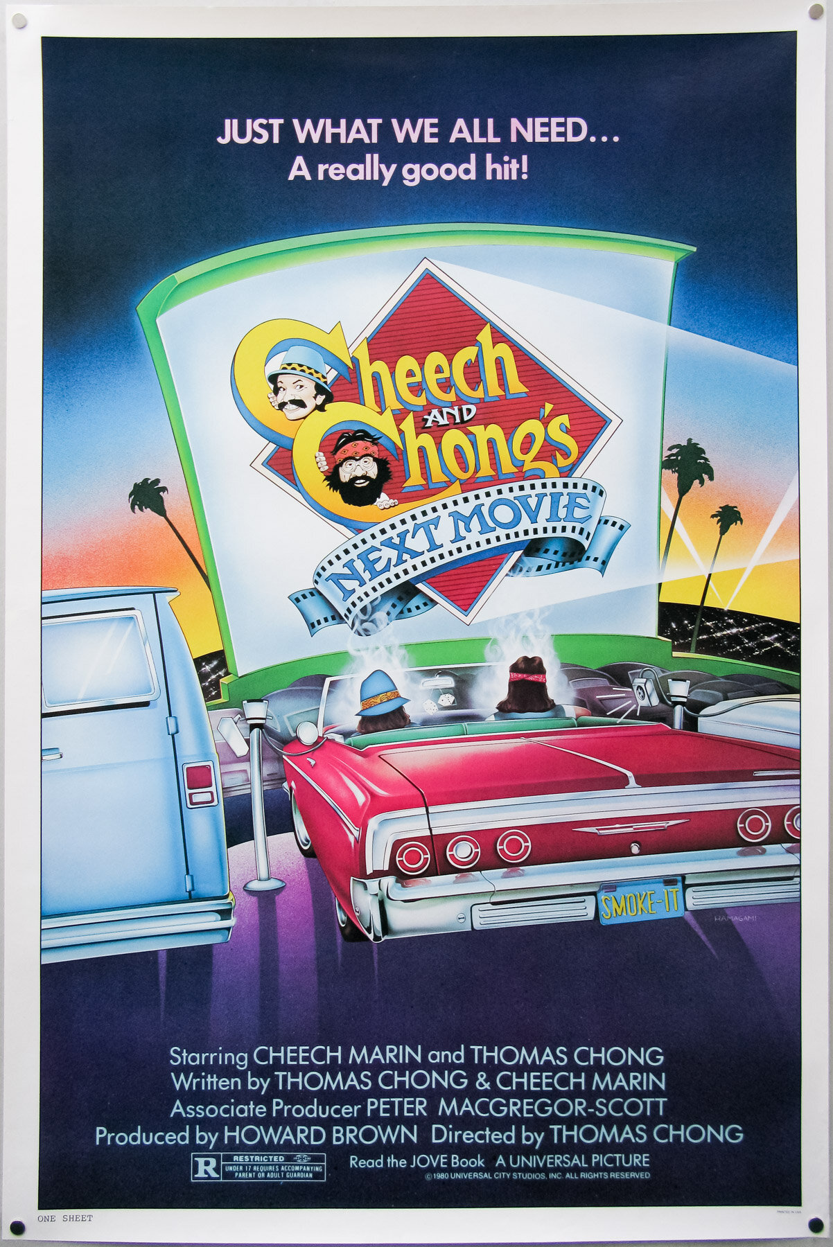 Плакат, постер Следующий фильм Чича и Чонга 1980 (Cheech and Chongs Next Movie) на бумаге, размер 21х30см