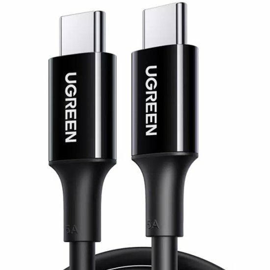 Кабель Ugreen USB-C - USB-C, 5A, 2м, черный(80372)