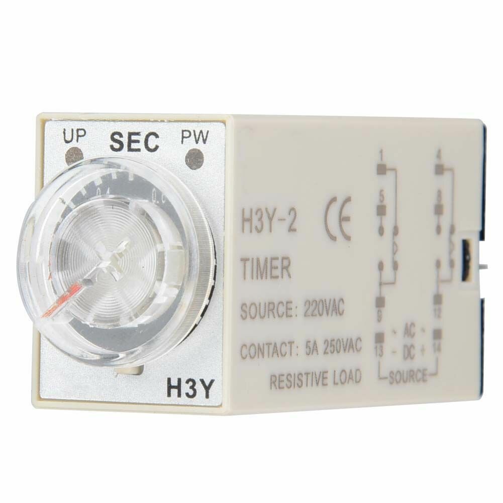 Реле времени H3Y-2, 8 контактов, 5А, AC220V, задержка 1с