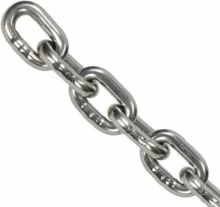 Цепь D2х22 сварная длиннозвенная DIN 763 А2 нерж(2м)