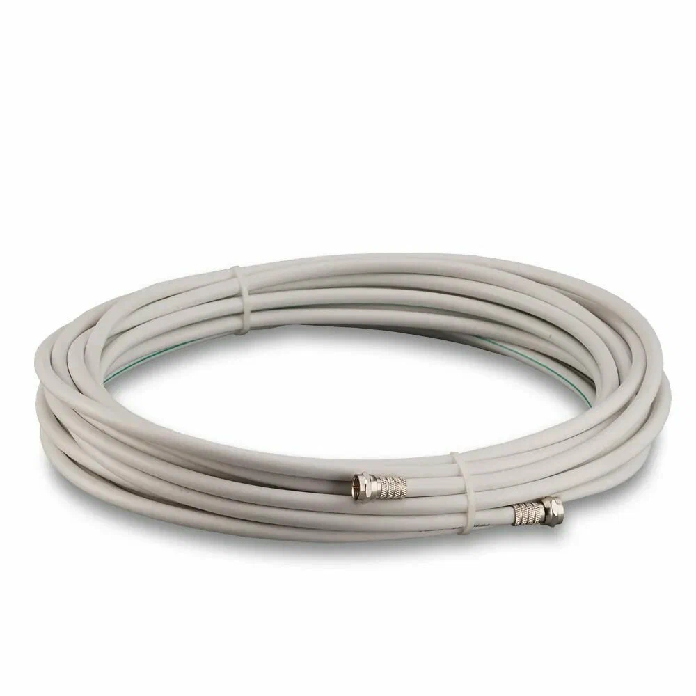 Кабель RG-6U (75 Ом) коаксиальный радиочастотный 10 метров F-male 2 шт.