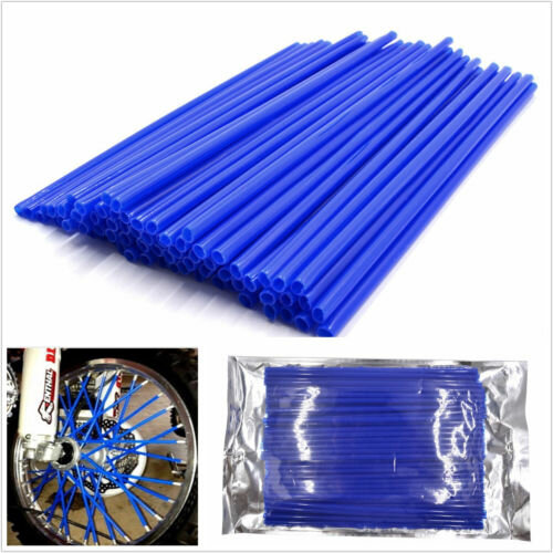 Универсальные 72шт. Накладки для спиц мотоциклетных колес Motocross, Enduro, Dirt Bike, синего цвета