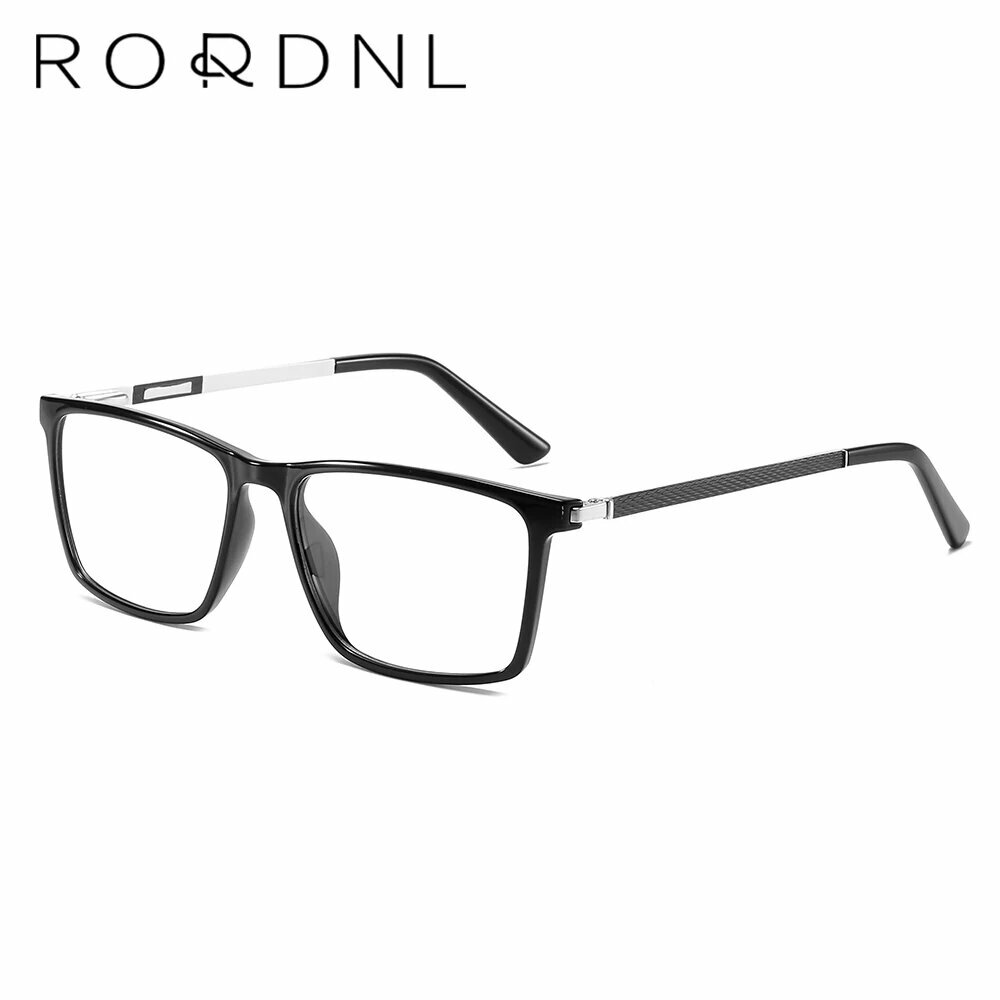 Мужские прогрессивные очки RORDNL CR-39 1825 Black Silver, 1.61, Прогрессивный, Анти-синий луч