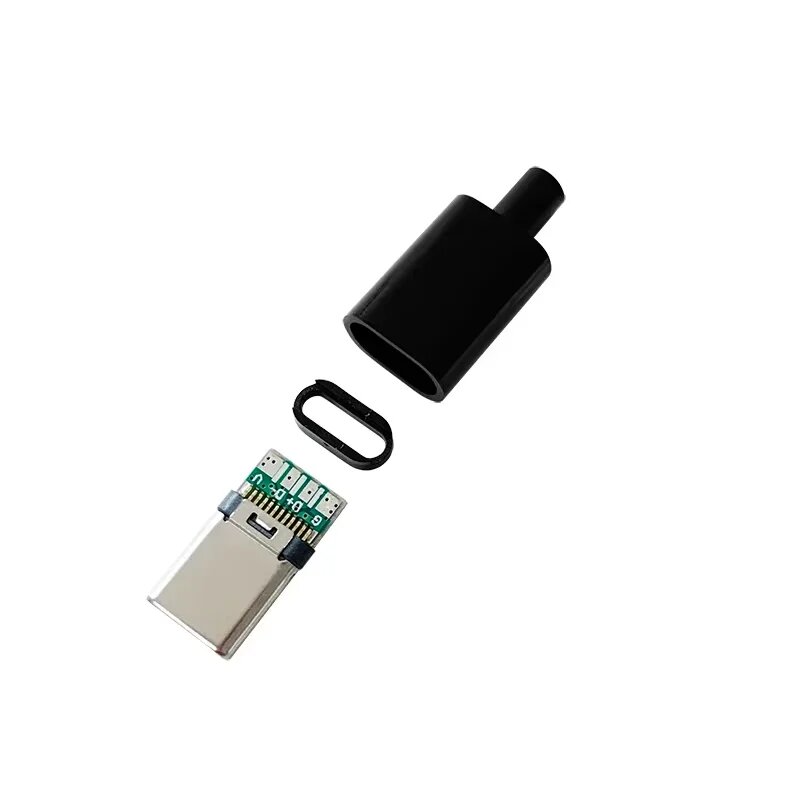 USB 3.1 Type-C разъем мужской, черный, 1PCS