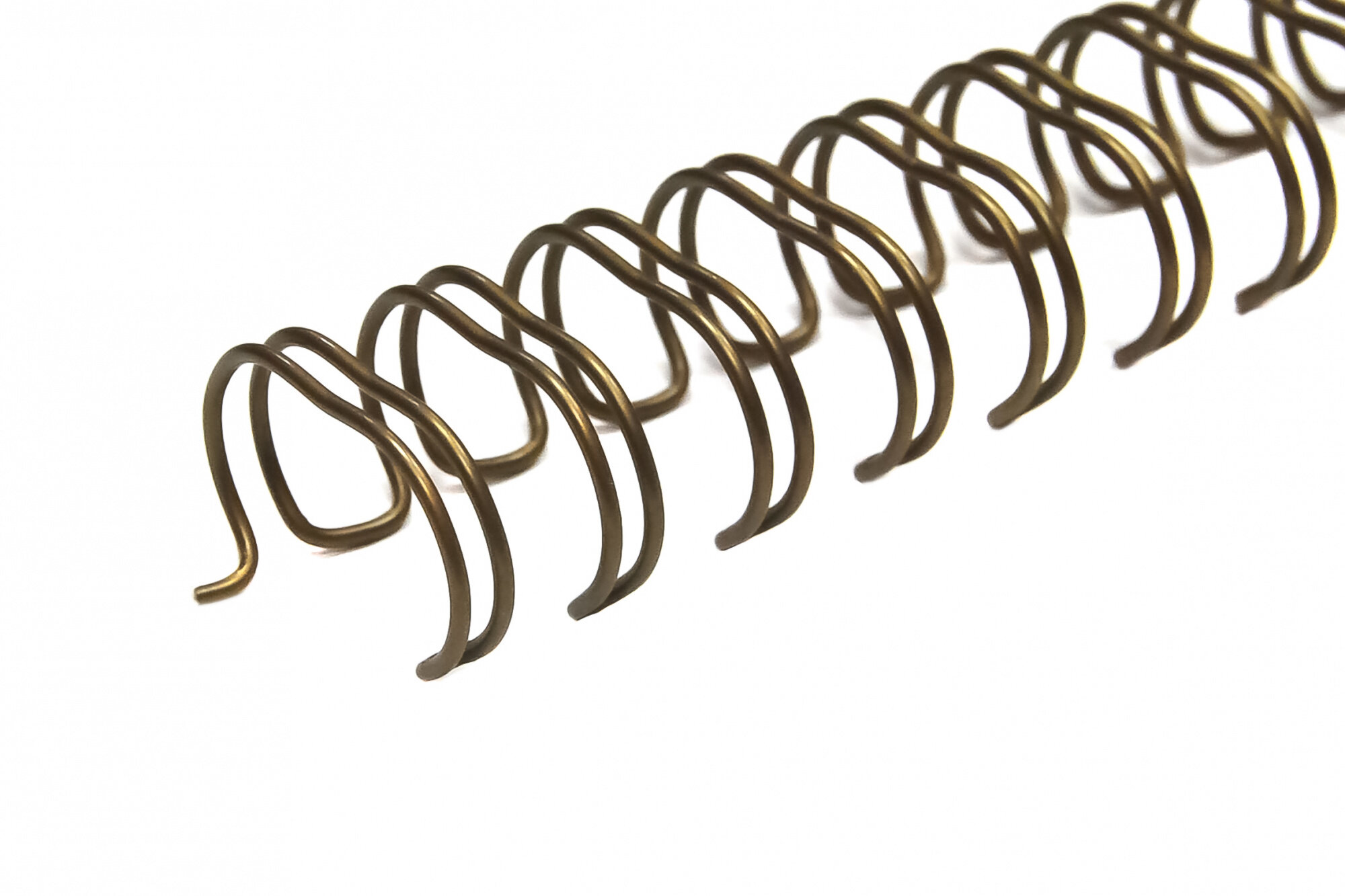 Пружины металлические для переплета 11,1 мм (7/16″), на 76-85 листов, шаг 3:1, 34 крючка, бронзовые, 100 шт, РеалИСТ