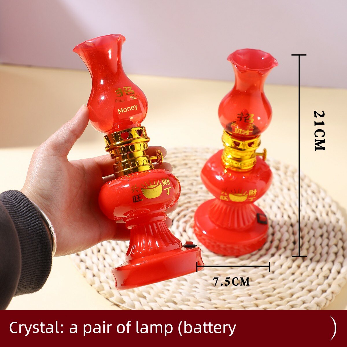 Набор электрических свечей для переезда в новый дом - 2 шт. с батареей, 80 часов непрерывного горения для декора