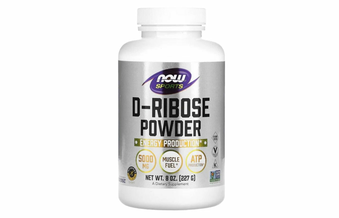 NOW Sports, D-Ribose powder, D-рибоза в форме порошка, 227 г
