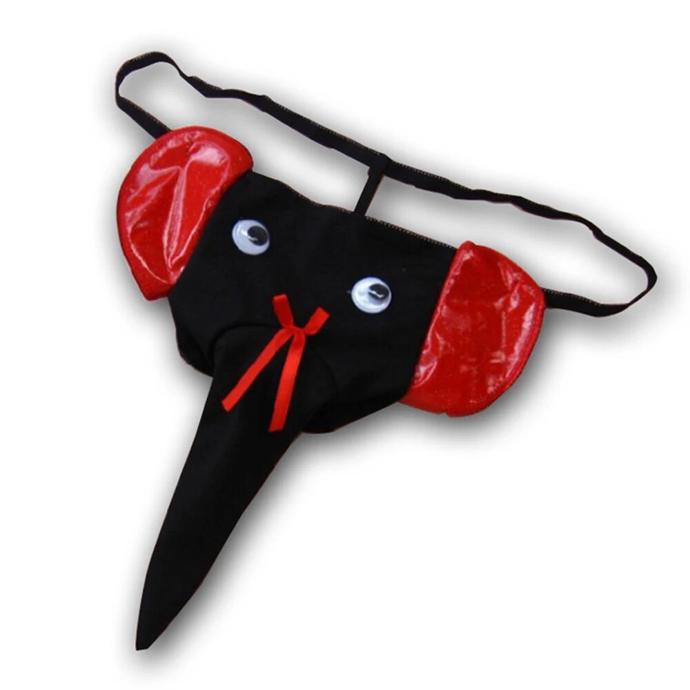 Слон нос пенис рукав брюки Ручная мастурбация фаллоимитатор крышка Шелковые Стринги Футляр косплей сексуальное нижнее белье для мужчин Черный, разноцветный