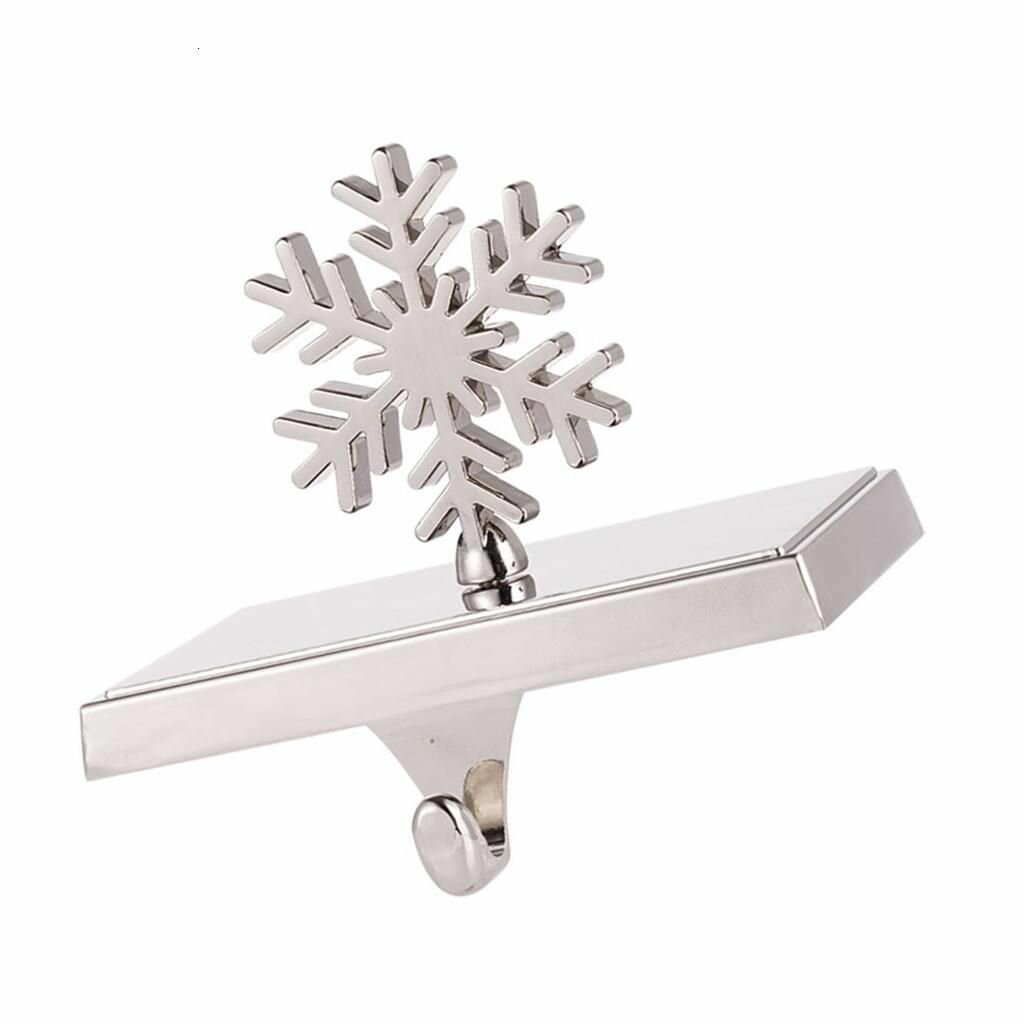 Крючок для рождественских чулок из цинкового сплава с серебряным основанием для праздничного декора, - базовый крючок для снежинок