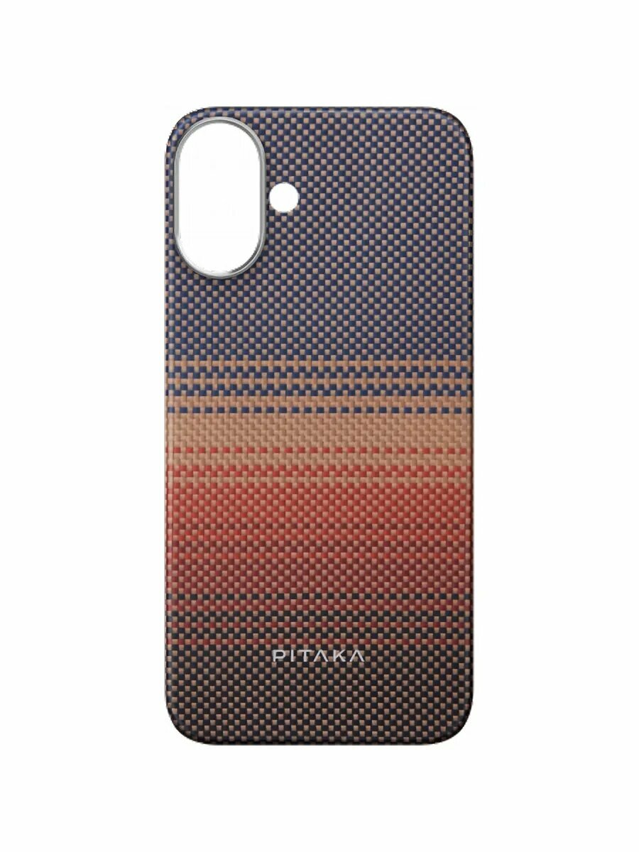 Ультра тонкий чехол Pitaka для iPhone 16 Plus - Закат, Арамидное волокно — фото 1