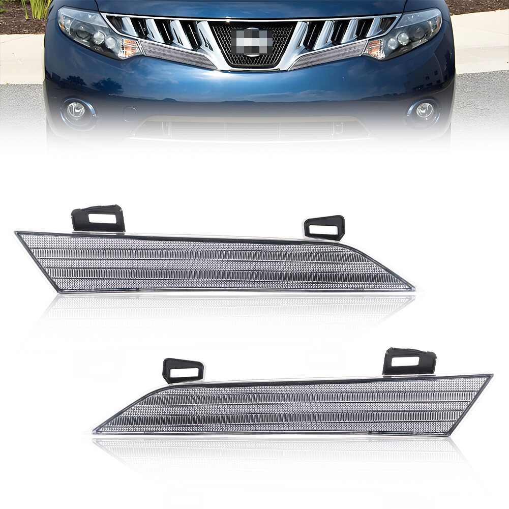 2шт Передние Боковые Габаритные Огни С четкими Линзами Для 2009-2014 Nissan Murano.