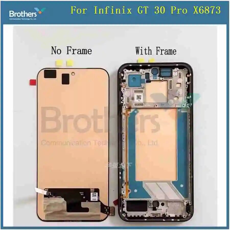 6,78 "AMOLED для Infinix GT 30 Pro X6873, ЖК-дисплей, дигитайзер сенсорного экрана с With Frame