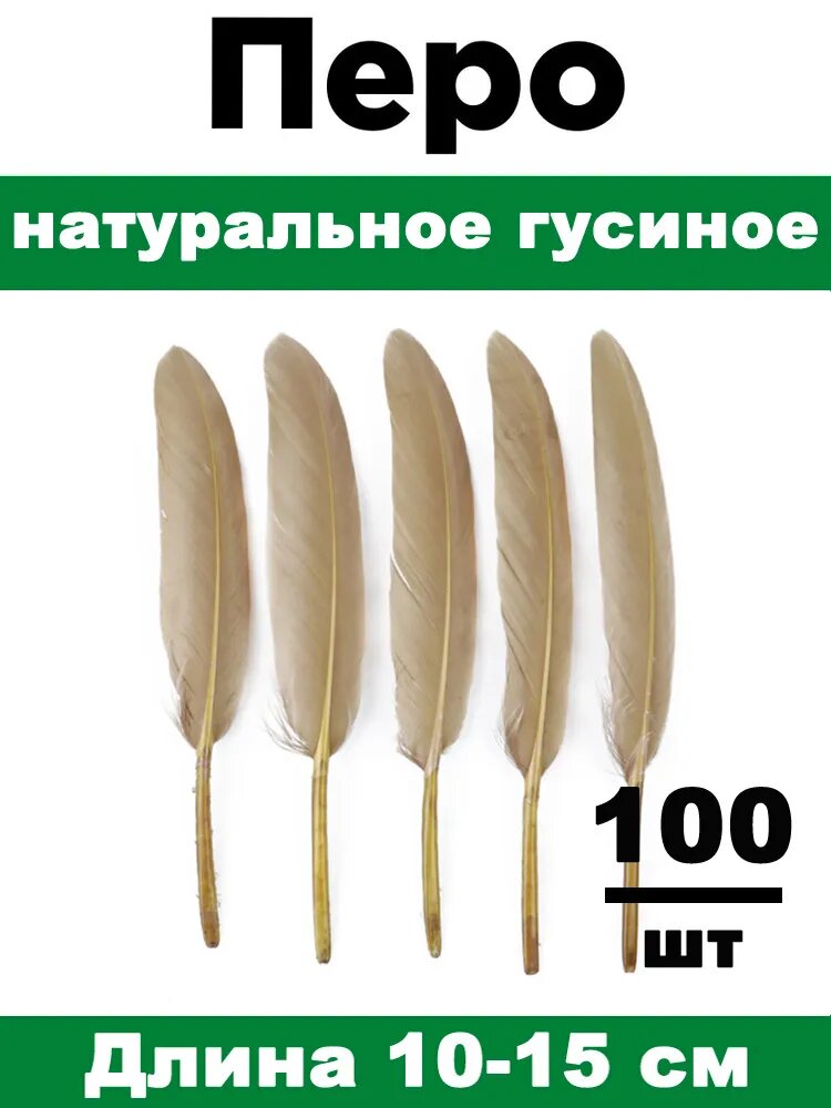 Натуральное гусиное перо 10-15см