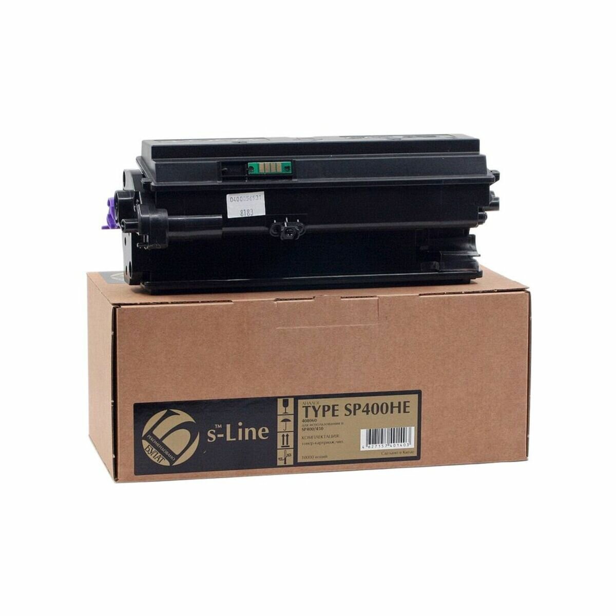 Тонер картридж булат s-Line SP400HE (408060) для Ricoh Aficio SP 400 (Чёрный, 10000 стр.)