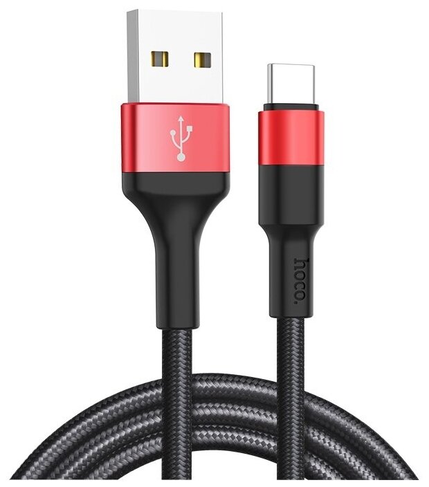 USB Hoco X26 Xpress Type-C (L=1м) черный с красным